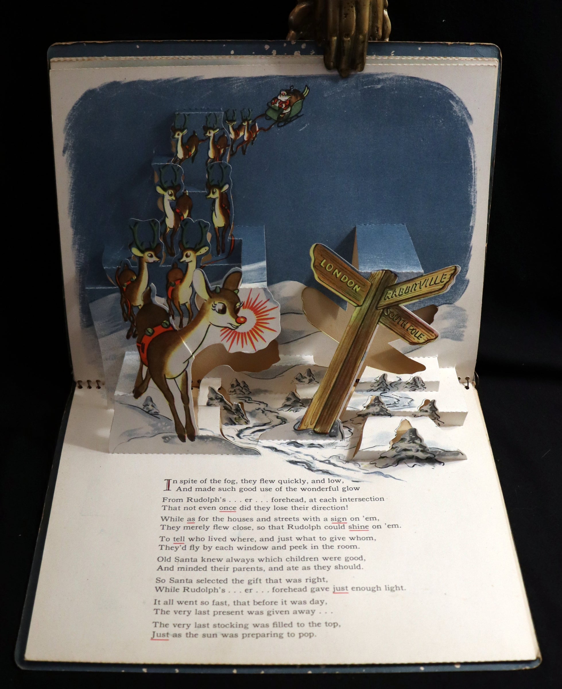 1950 Rare Pop-Up Edition - RUDOLPH The Red-Nosed Reindeer by Robert L ...