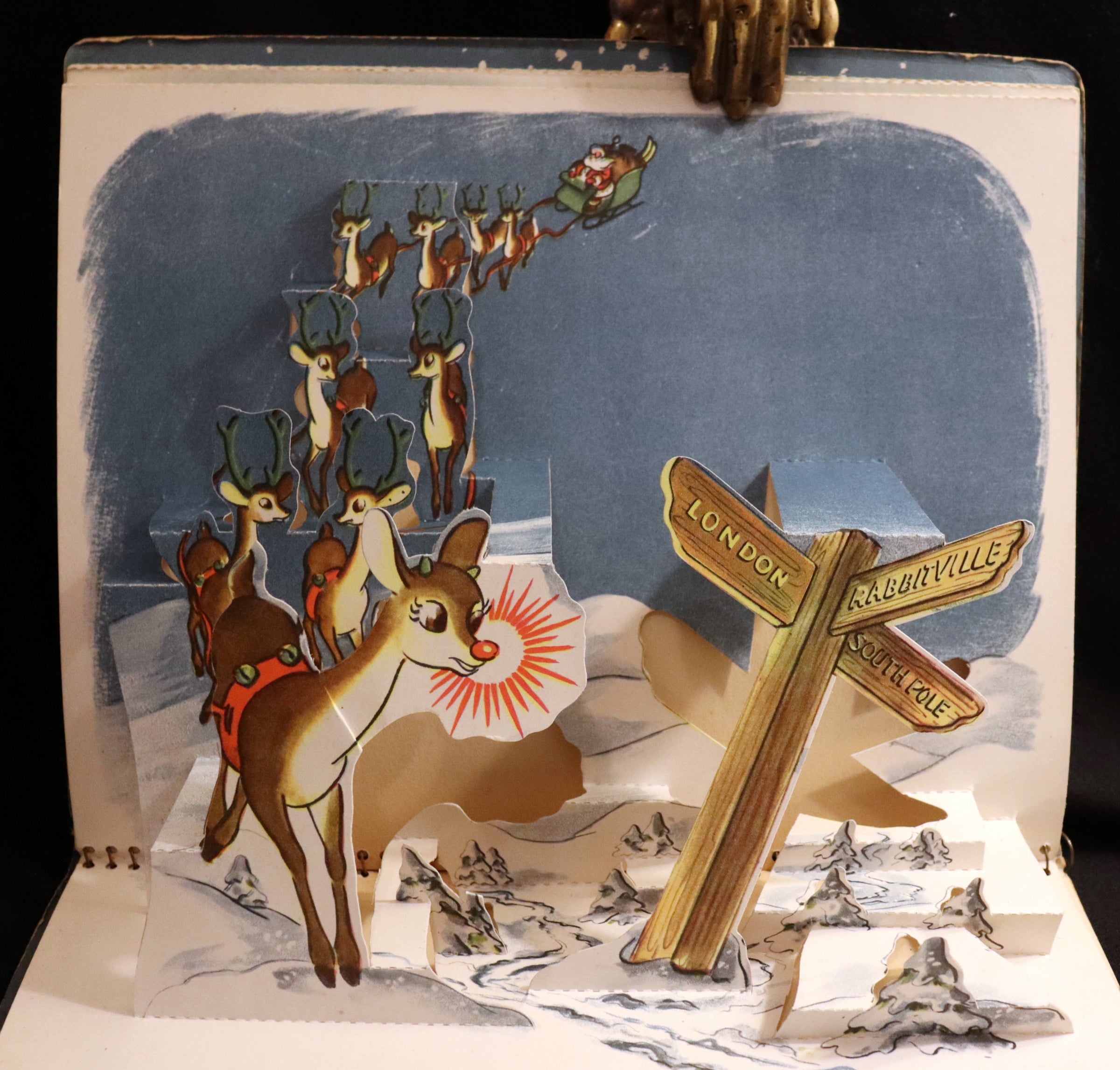 1950 Rare Pop-Up Edition - RUDOLPH The Red-Nosed Reindeer by Robert L ...
