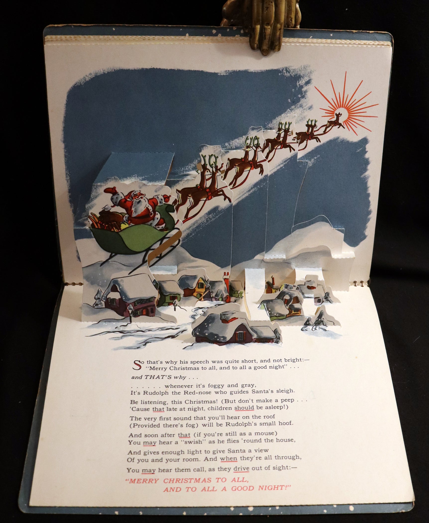 1950 Rare Pop-Up Edition - RUDOLPH The Red-Nosed Reindeer by Robert L. May, Illustrated by ...