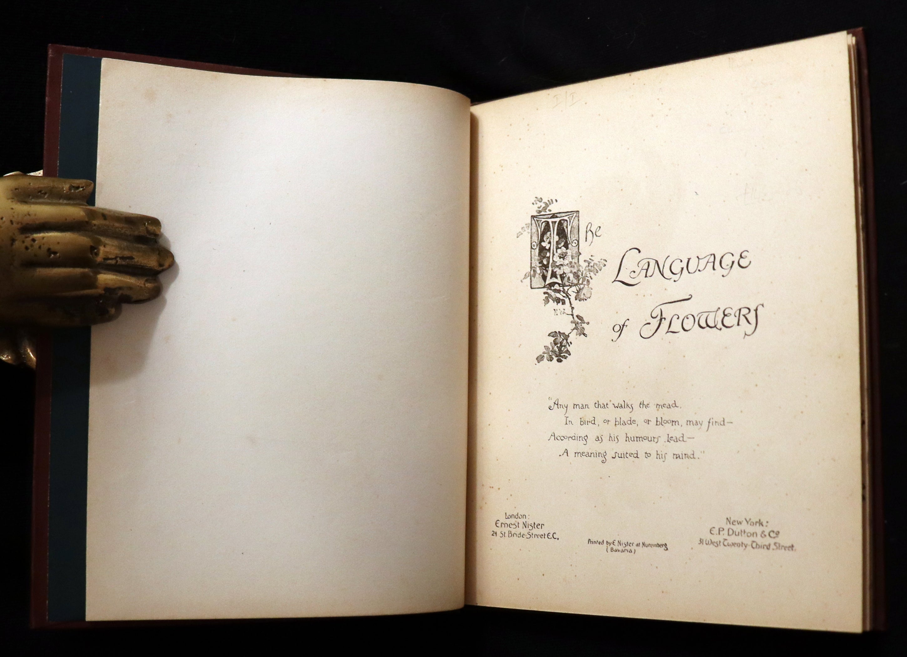 1890 Scarce Victorian Floriography Book ~ The Language of Flowers by ...