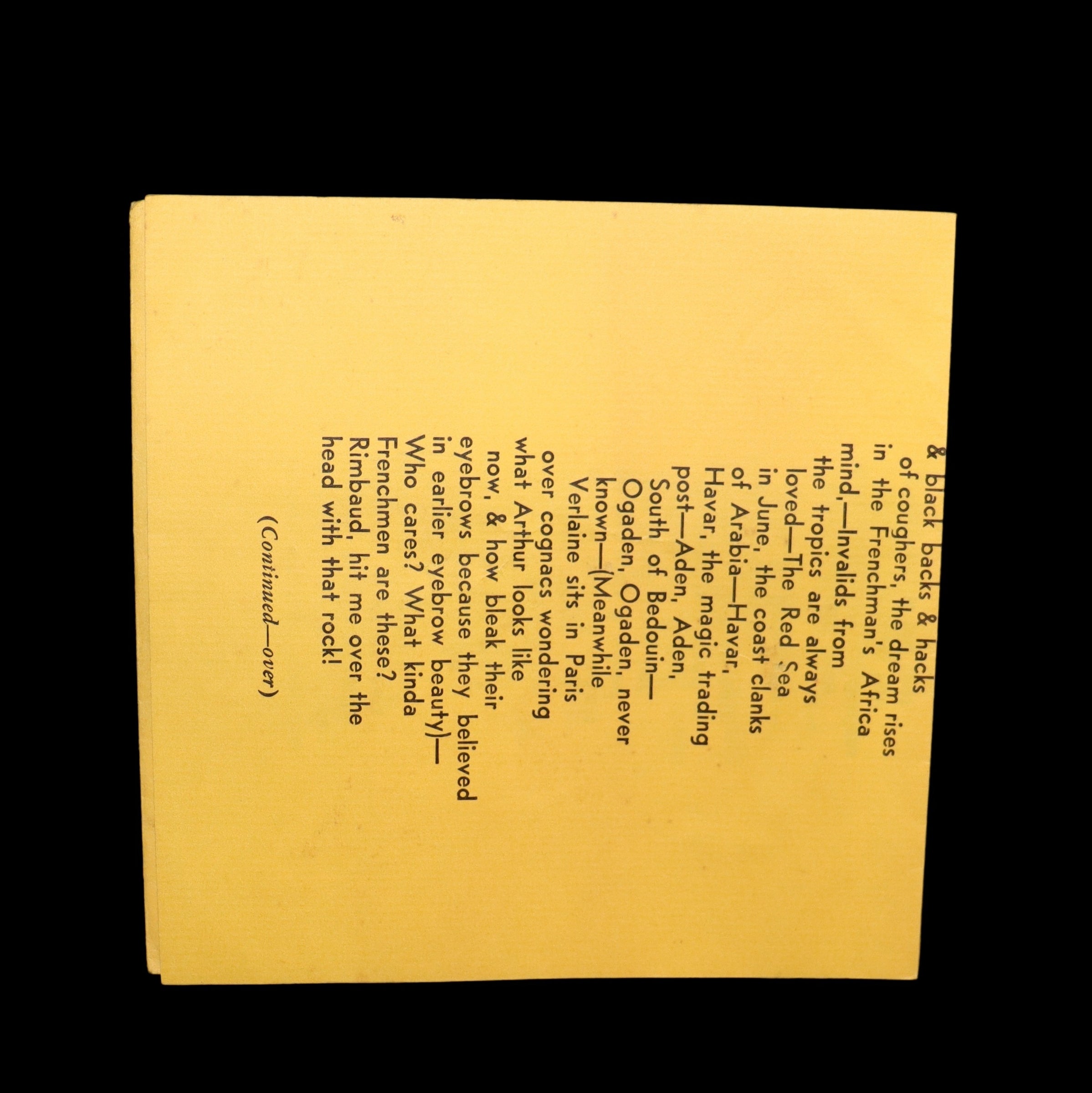 1960 Scarce First edition, First printing (priced 35c) - RIMBAUD by Ja ...