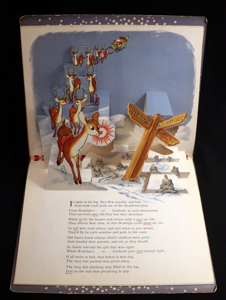 1950 Rare Pop-Up Edition - RUDOLPH The Red-Nosed Reindeer by Robert L ...