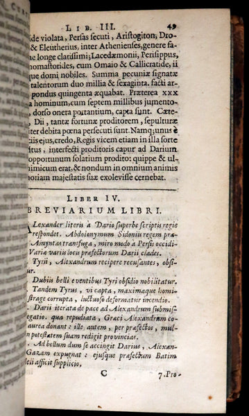 1660 Rare Latin Book - Histories of ALEXANDER the GREAT by Quintus Cur ...