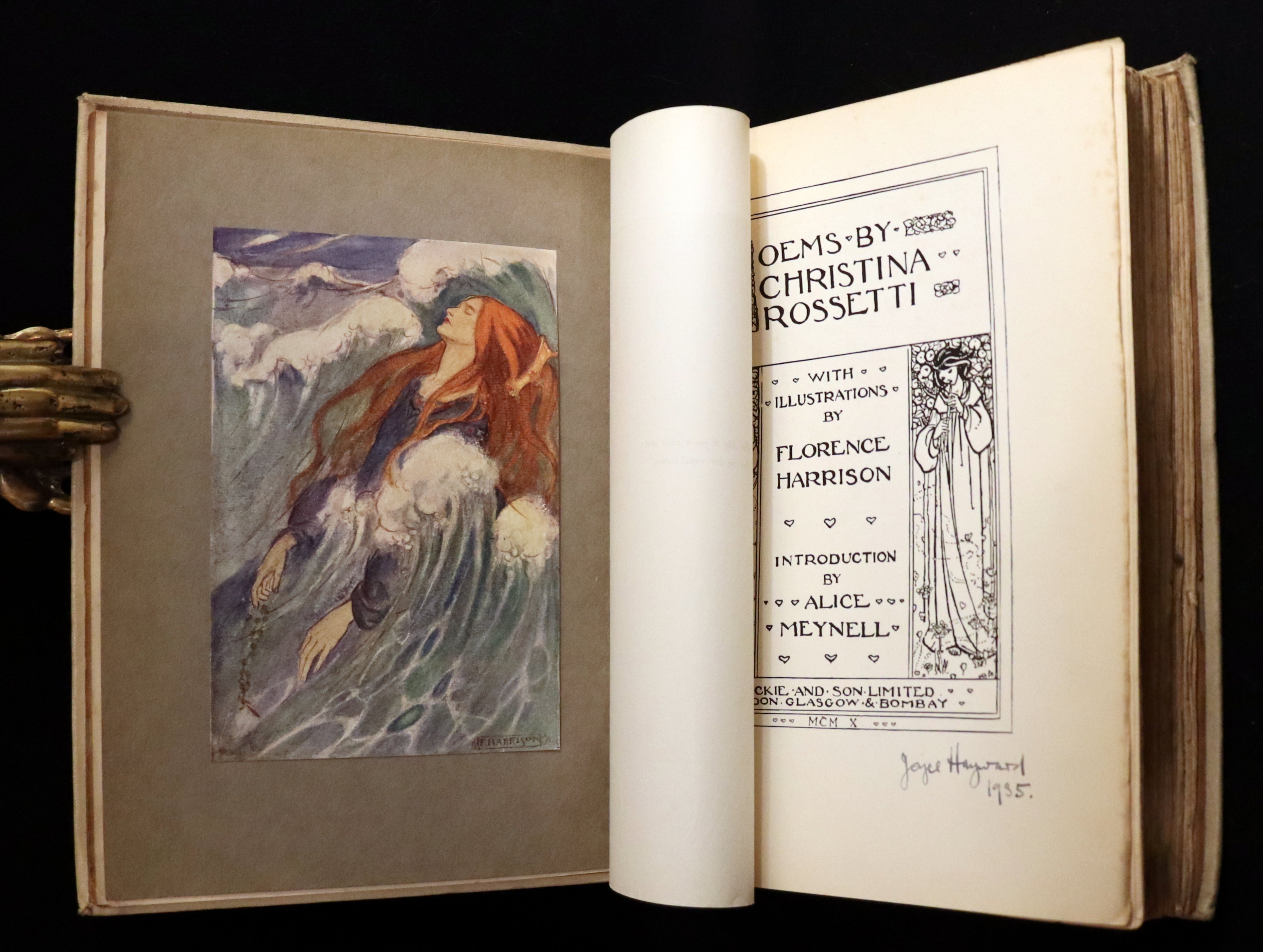 1910 Rare First Edition - POEMS BY CHRISTINA ROSSETTI Illustrated by ...