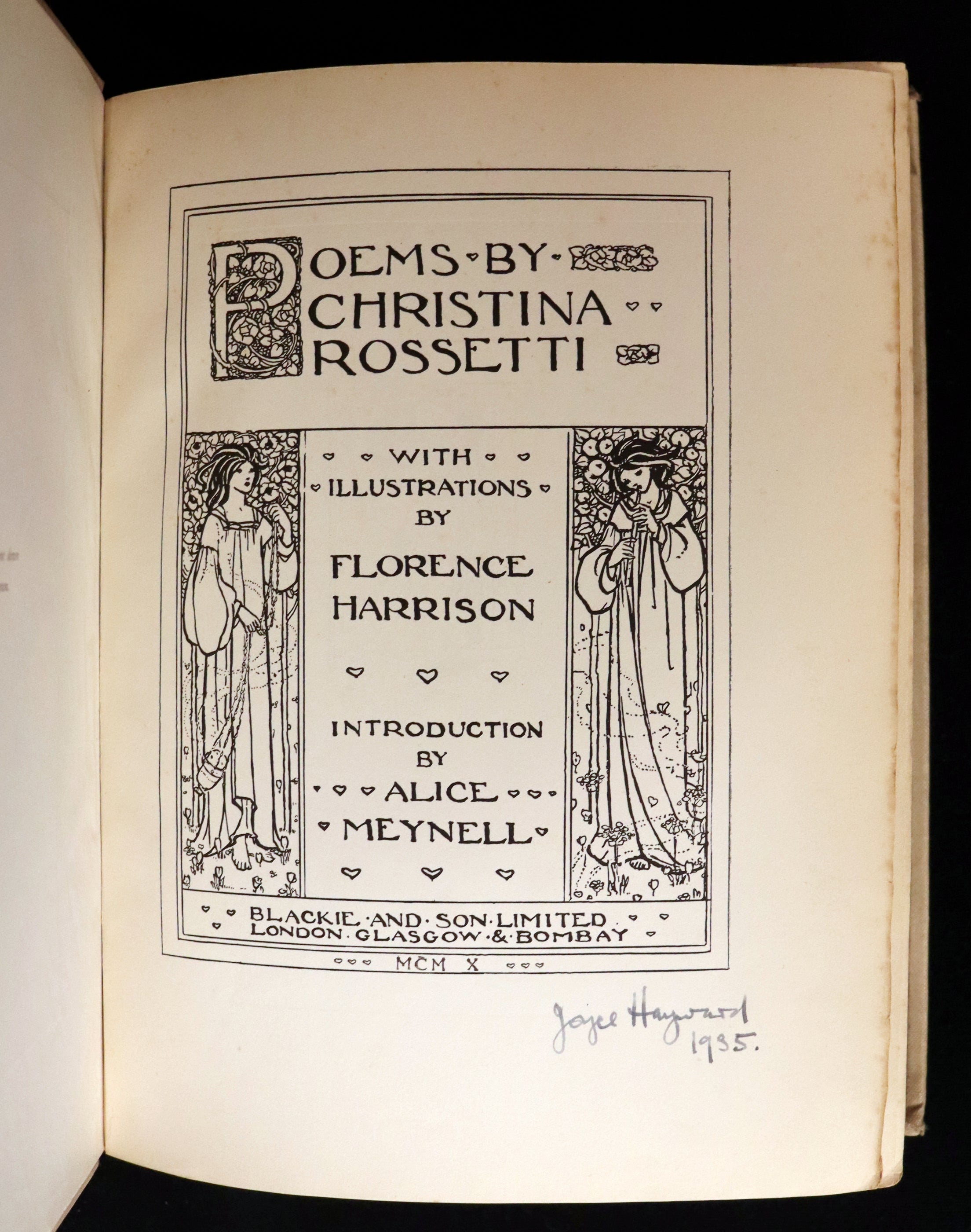 1910 Rare First Edition - POEMS BY CHRISTINA ROSSETTI Illustrated by ...