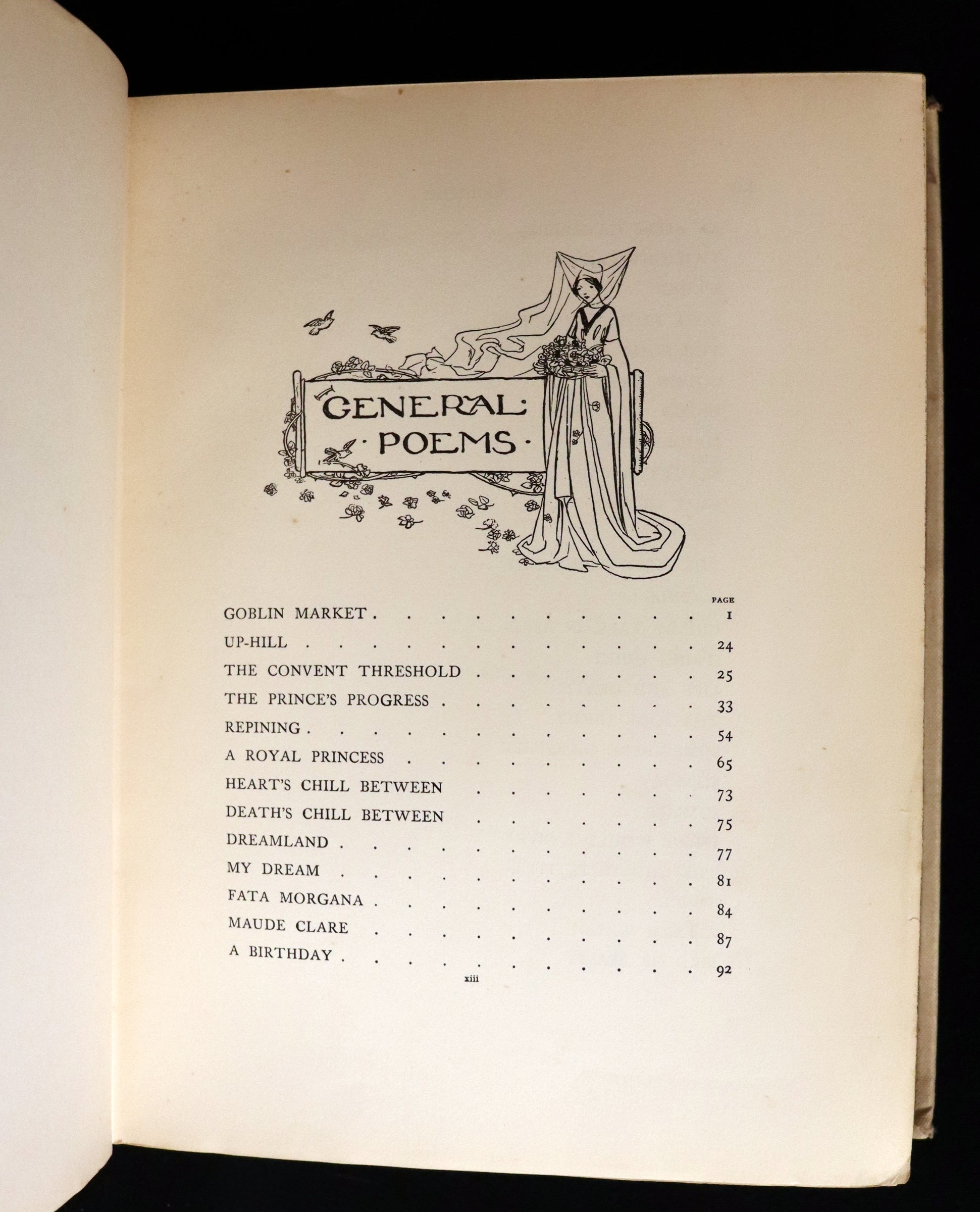 1910 Rare First Edition - POEMS BY CHRISTINA ROSSETTI Illustrated by P ...