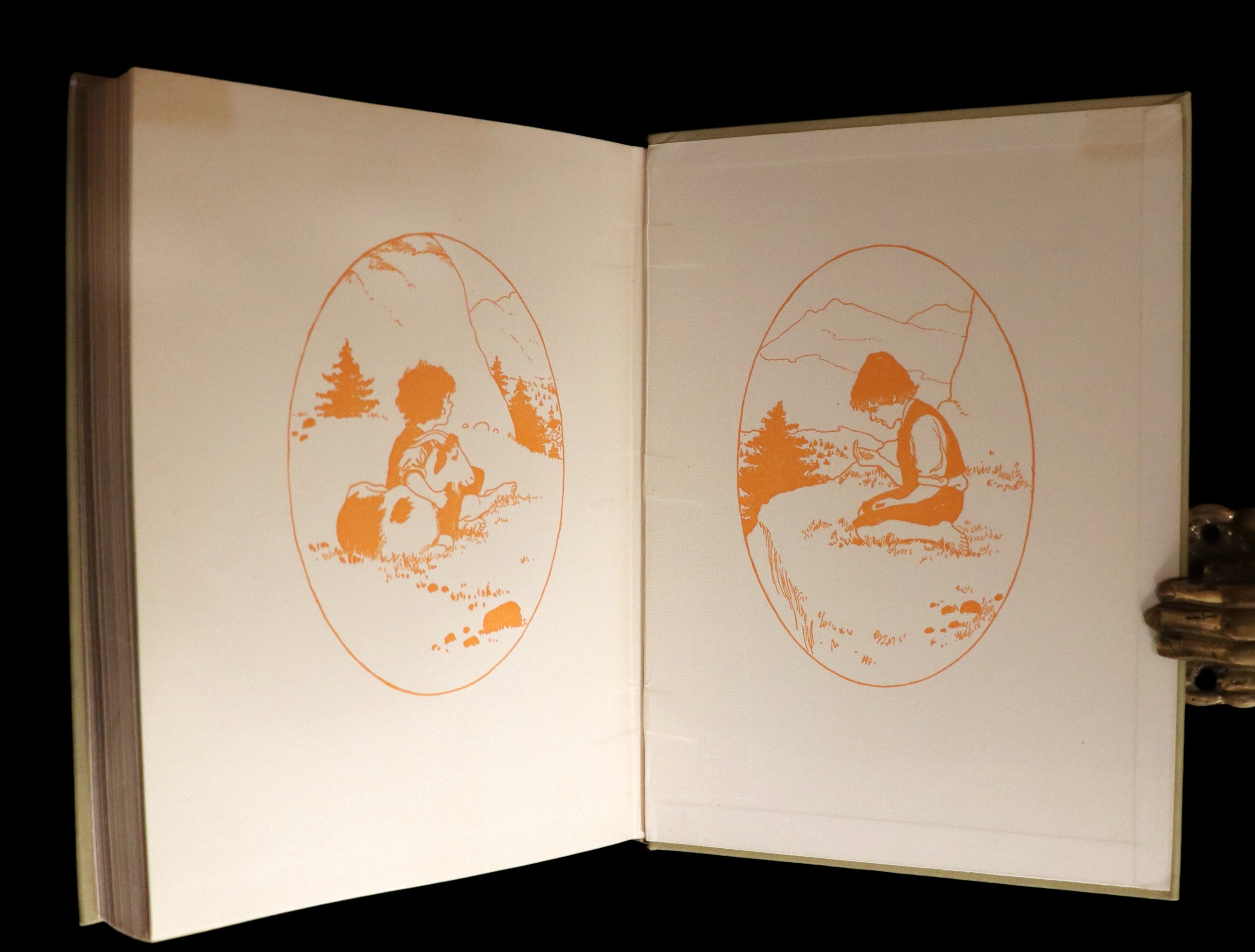 1919 Rare Book - HEIDI by Johanna Spyri illustrated in color by Maria L ...