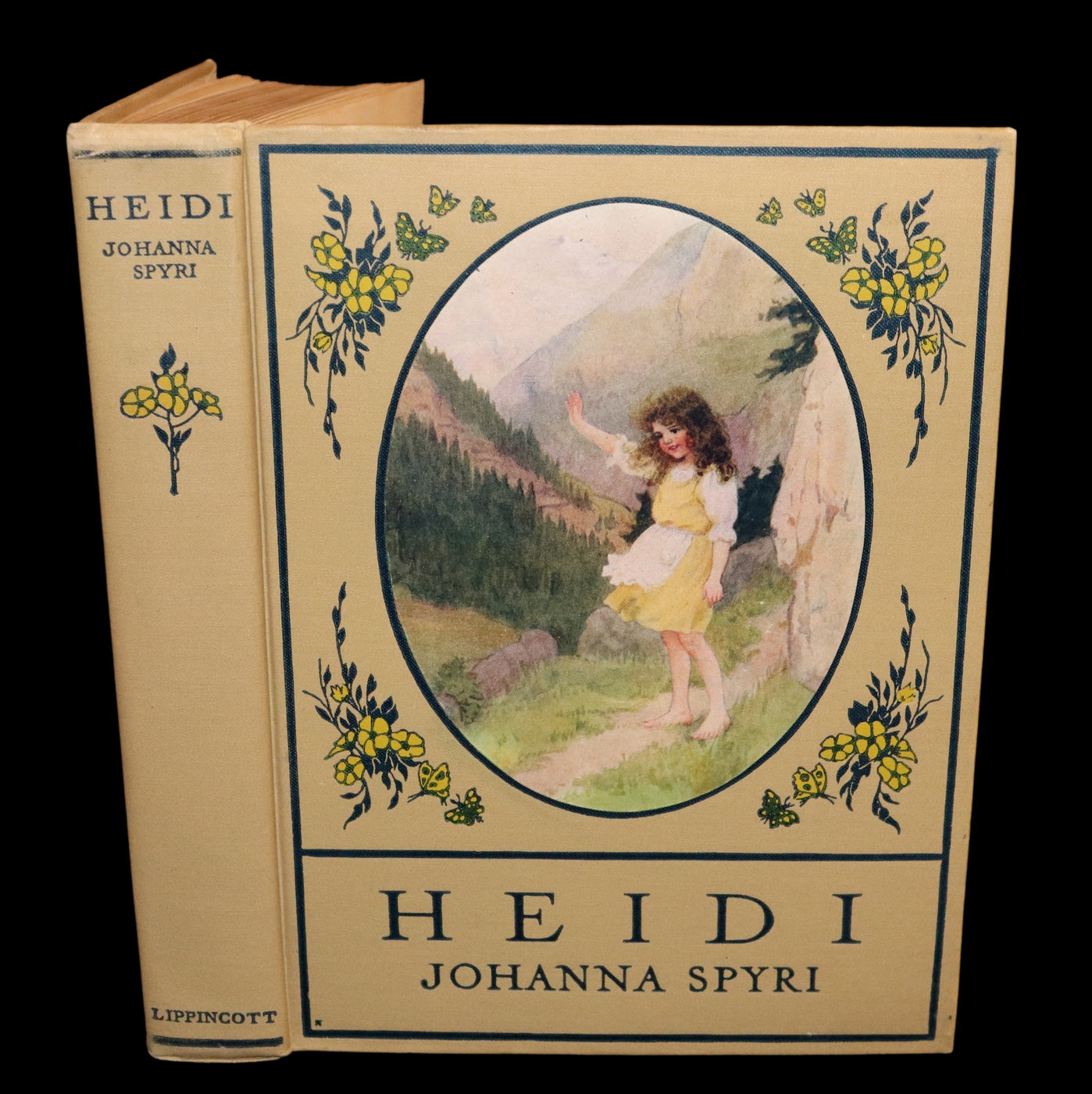 1919 Rare Book - HEIDI by Johanna Spyri illustrated in color by Maria L ...