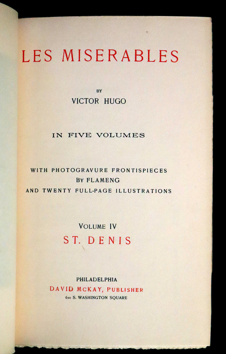 1890 Rare Victorian Book set - LES MISERABLES by Victor Hugo Illustrat ...