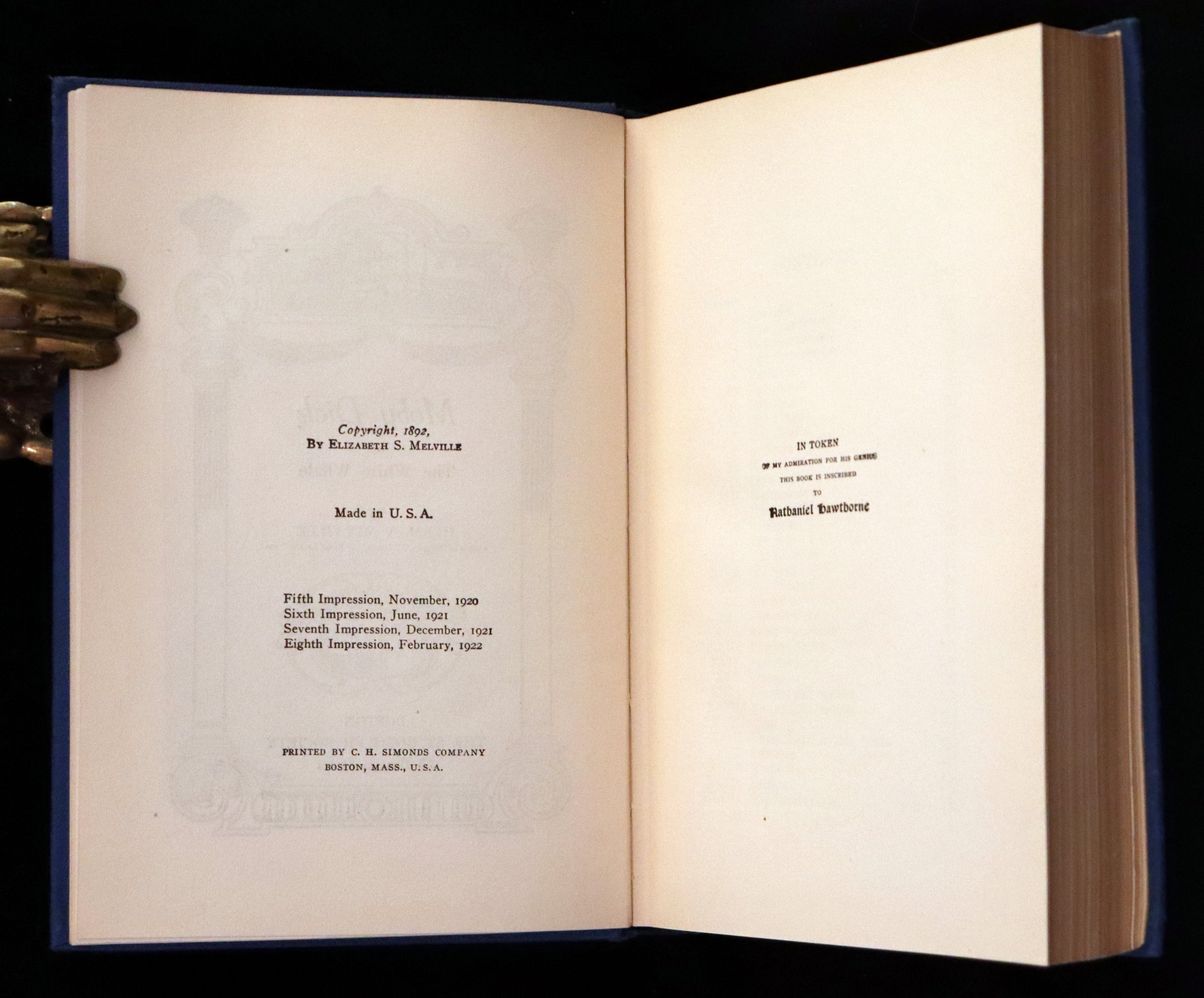 1922 Rare Book - MOBY DICK or The White Whale by Herman Melville ...