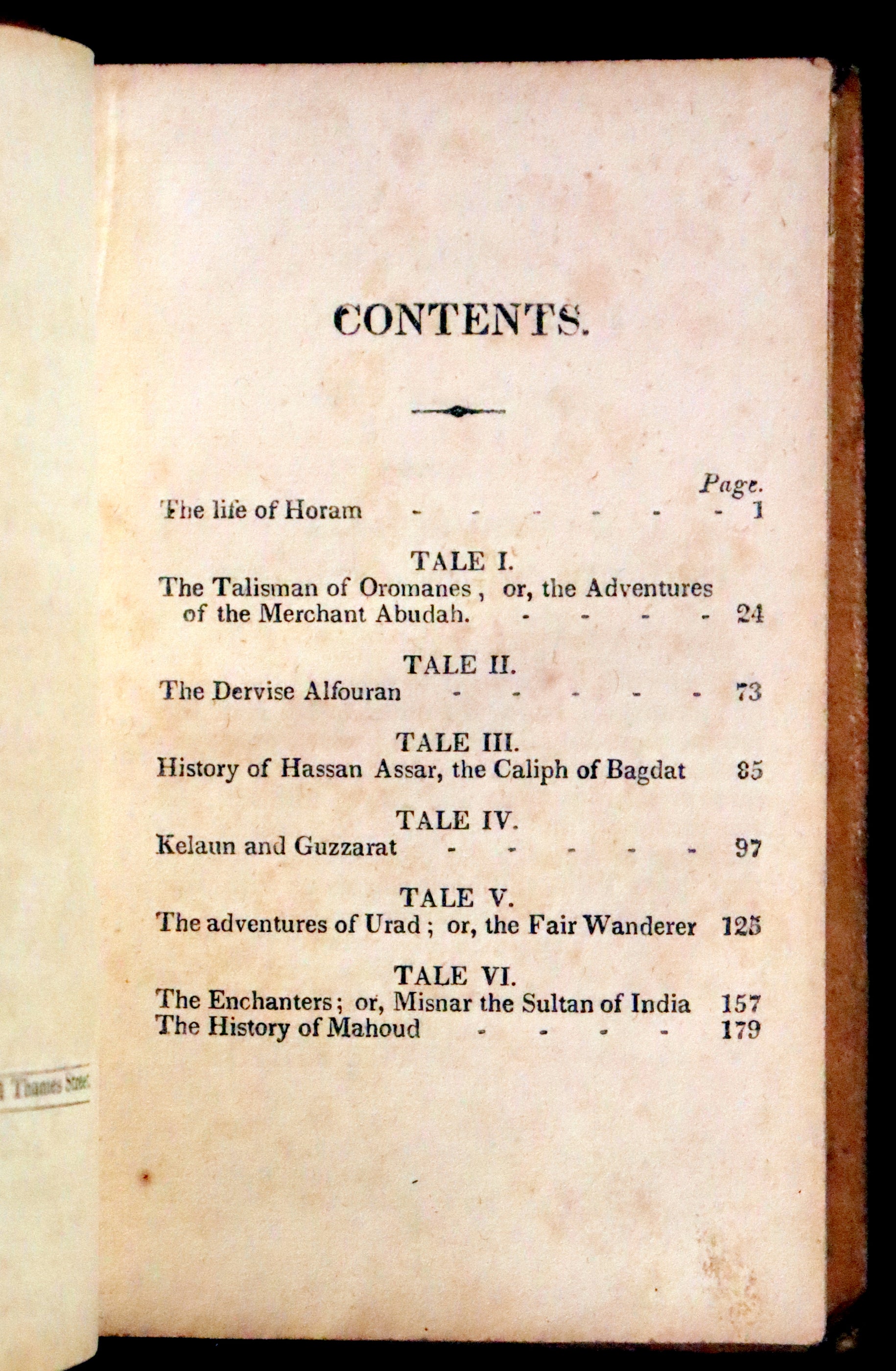 1825 Scarce Book Set - The Tales of the Genii, Translated from the ...
