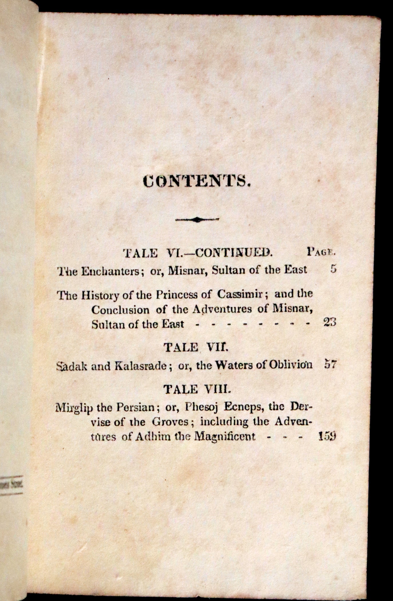 1825 Scarce Book Set - The Tales of the Genii, Translated from the ...