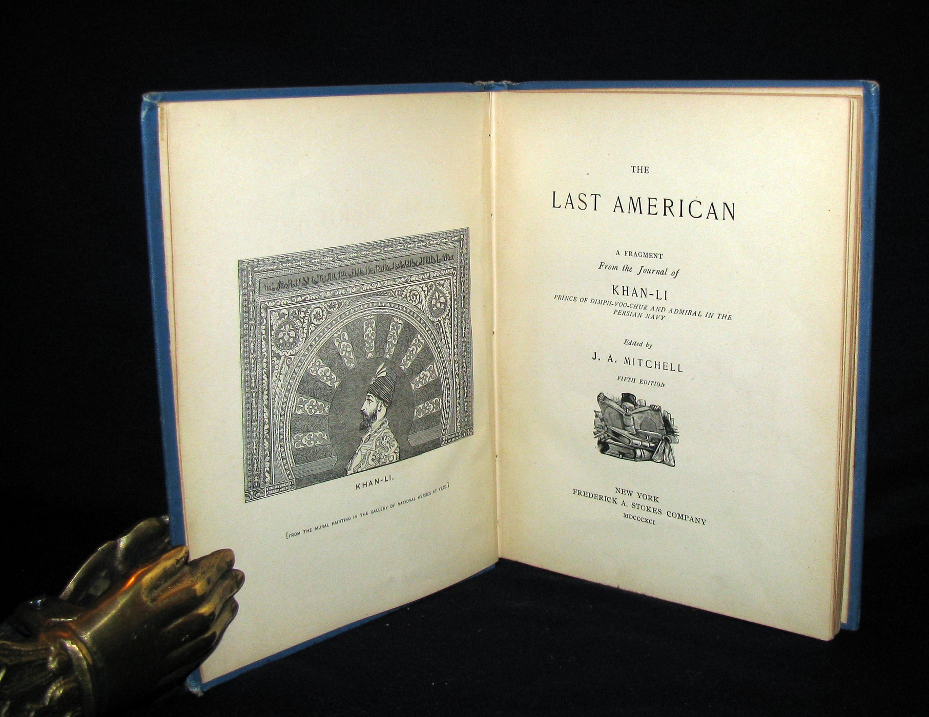 1891 Rare Precursors of Science Fiction Book - The Last American by J ...