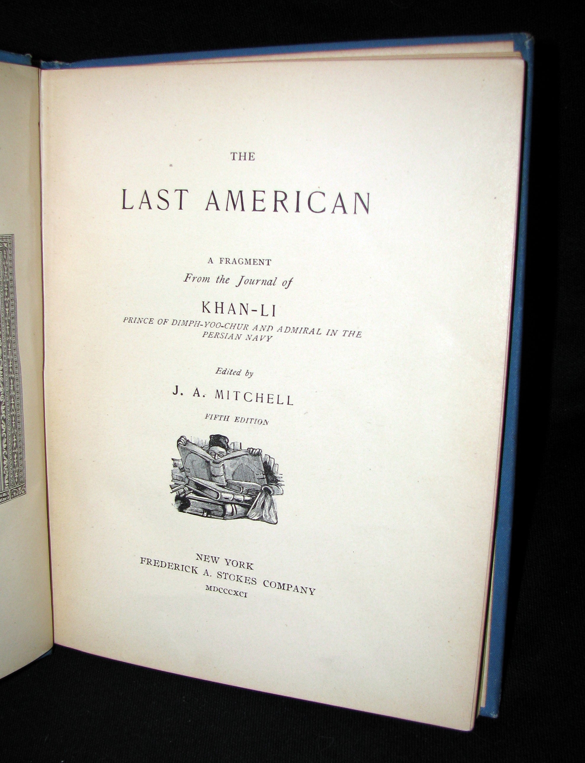 1891 Rare Precursors of Science Fiction Book - The Last American by J ...
