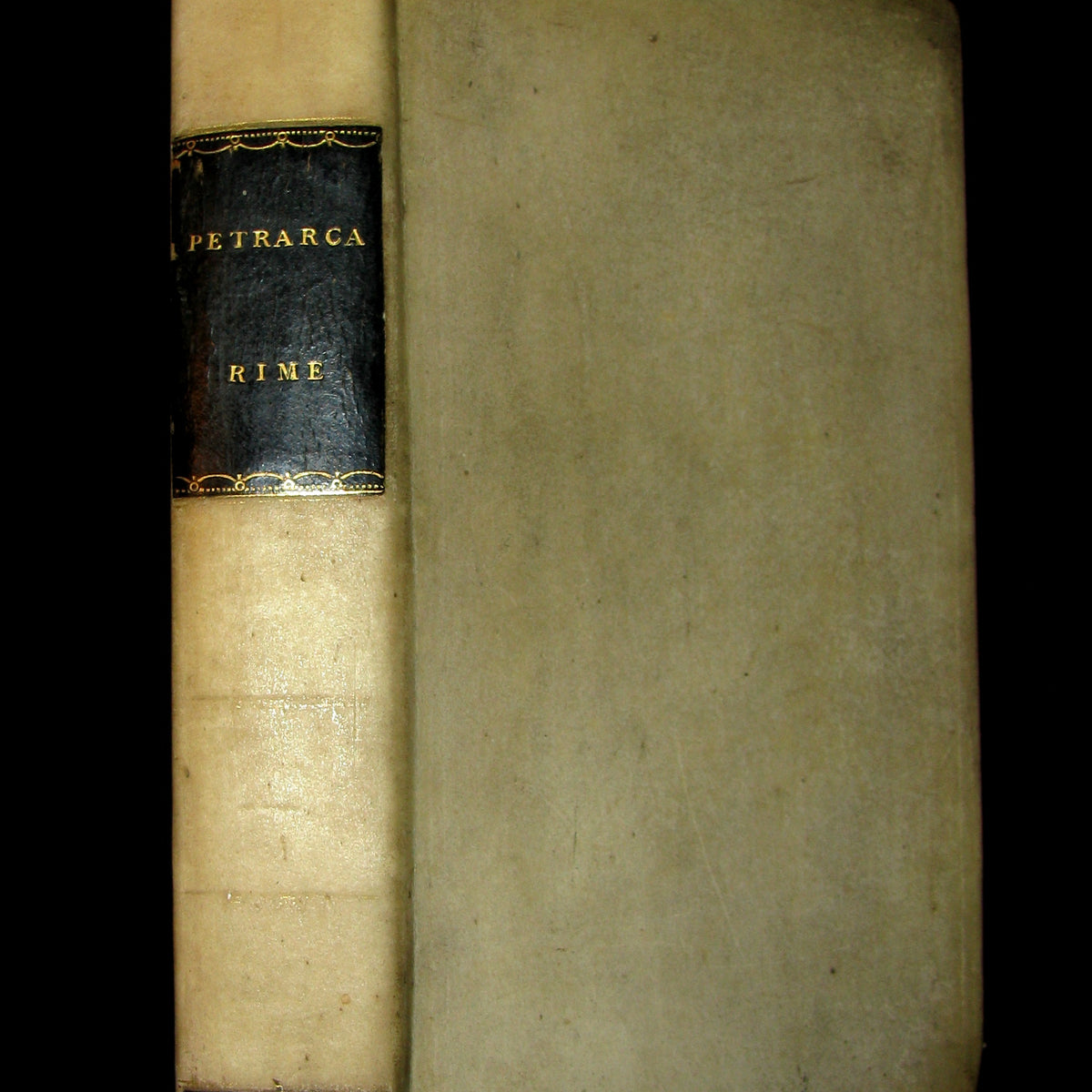 1822 Rare Italian Vellum Book - Petrarch - Le Rime de Francesco Petrar ...