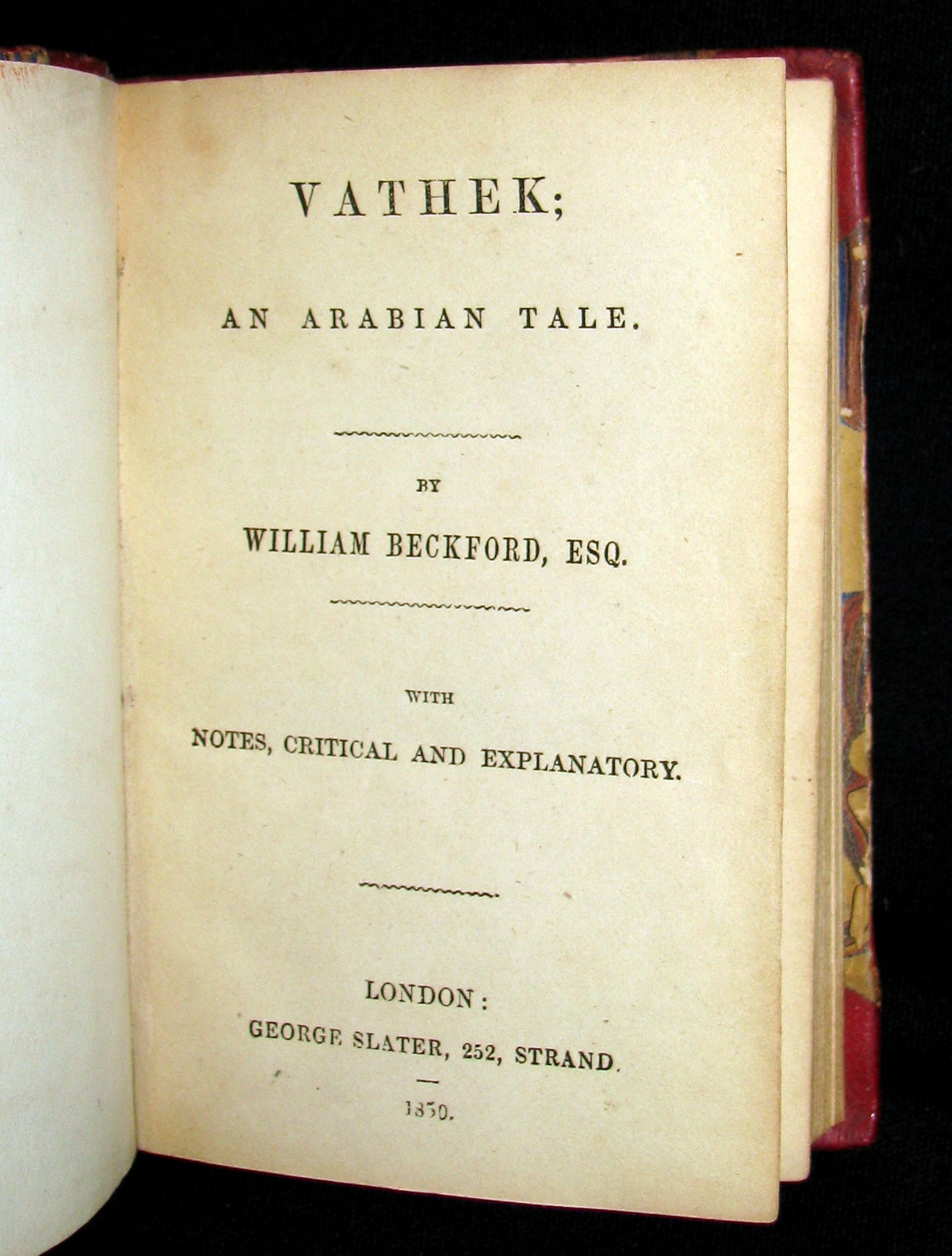 1850 Rare Gothic Book - Vathek (an Arabian Tale) by William Thomas ...