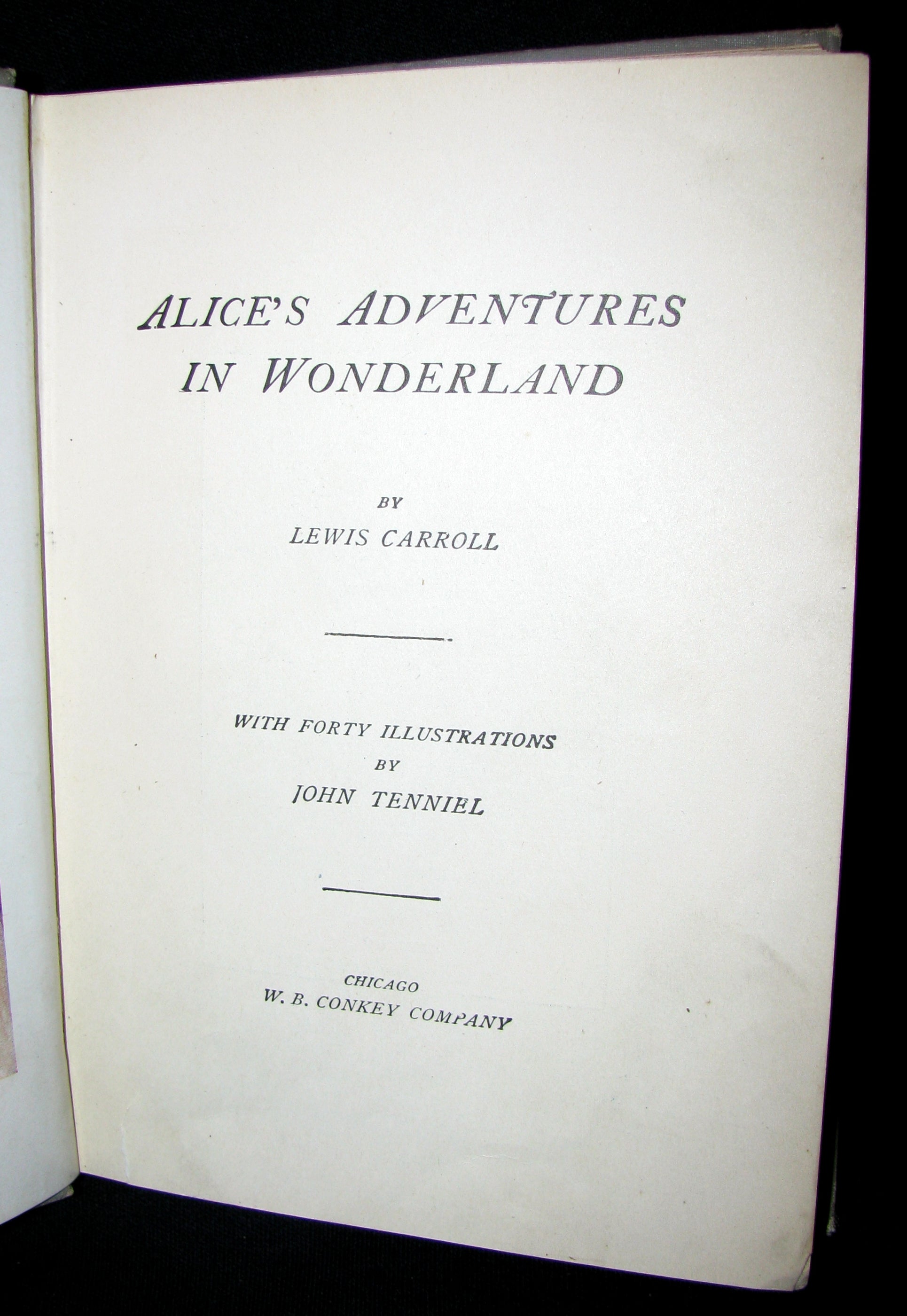 1900's Rare Conkey Edition - Alice's Adventures in Wonderland by Lewis ...